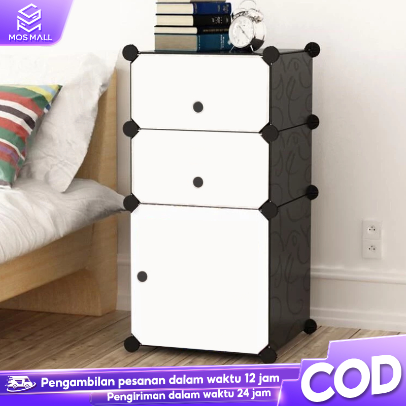 Jual Rak Nakas Plastik Sisi Ranjang Kabinet Minimalis Motif Lucu Lemari ...