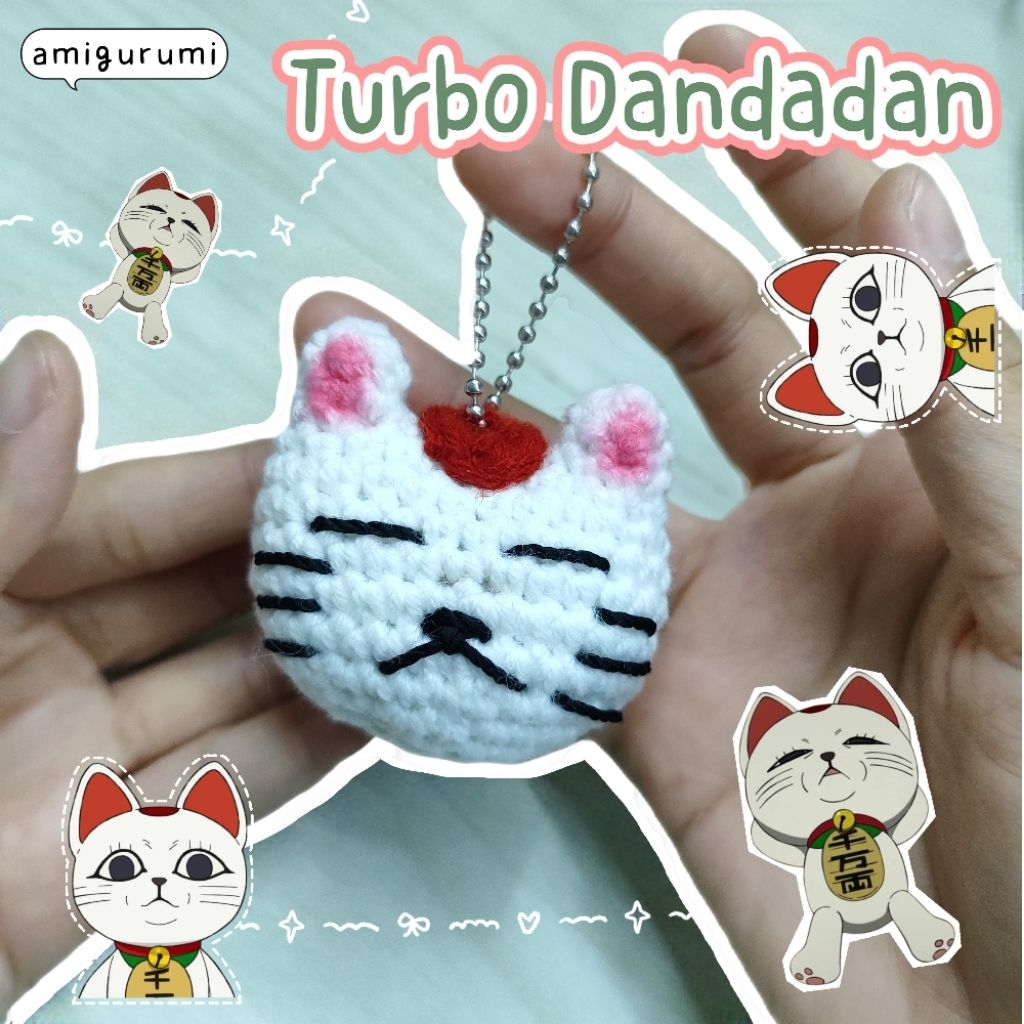 Jual TURBO GRANNY DANDADAN AMIGURUMI KUCING RAJUT BAG CHARM CAT CROCHET ...