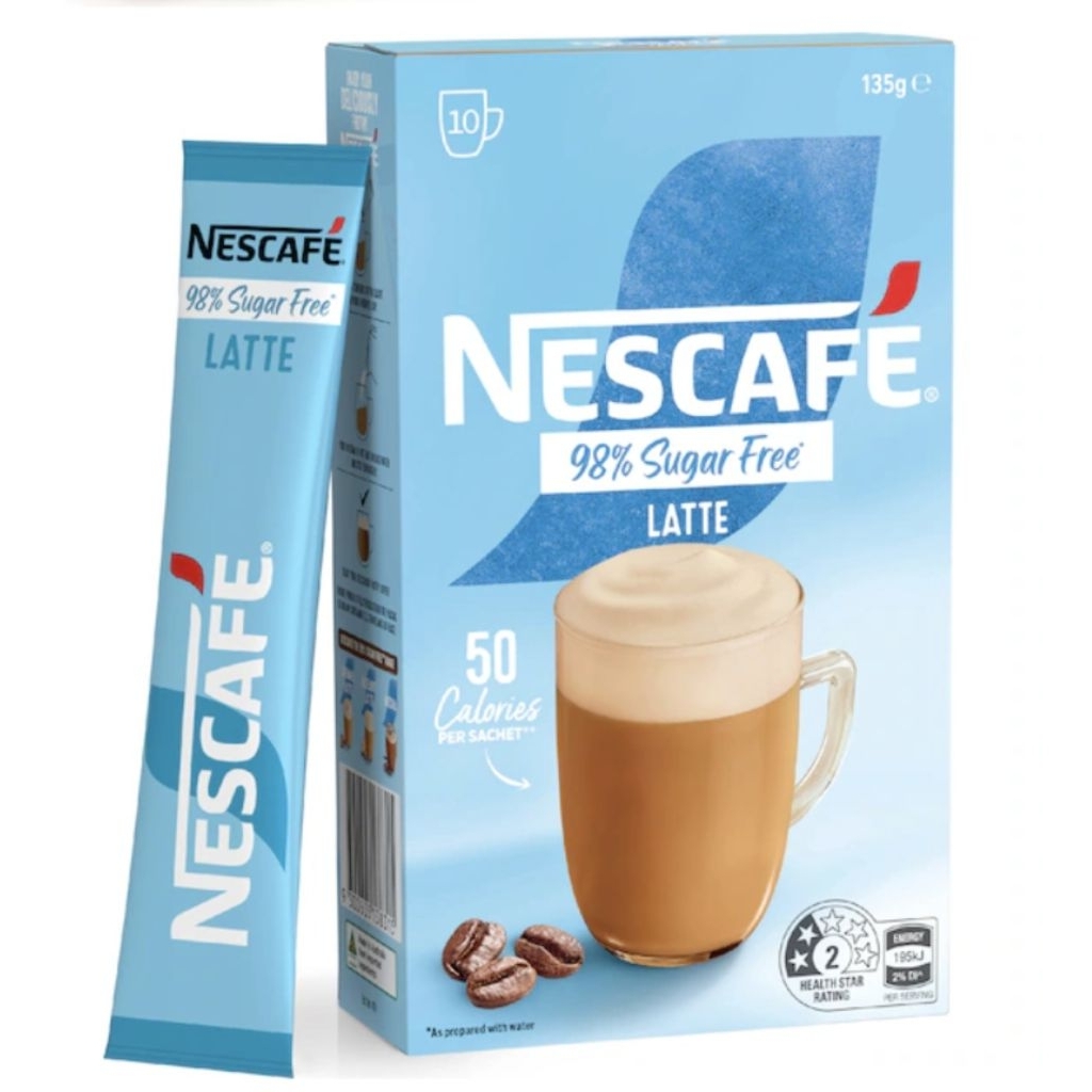 Jual Nescafe 98% SF Latte Coffee Sachets | 10 pack Australia | Shopee Indonesia