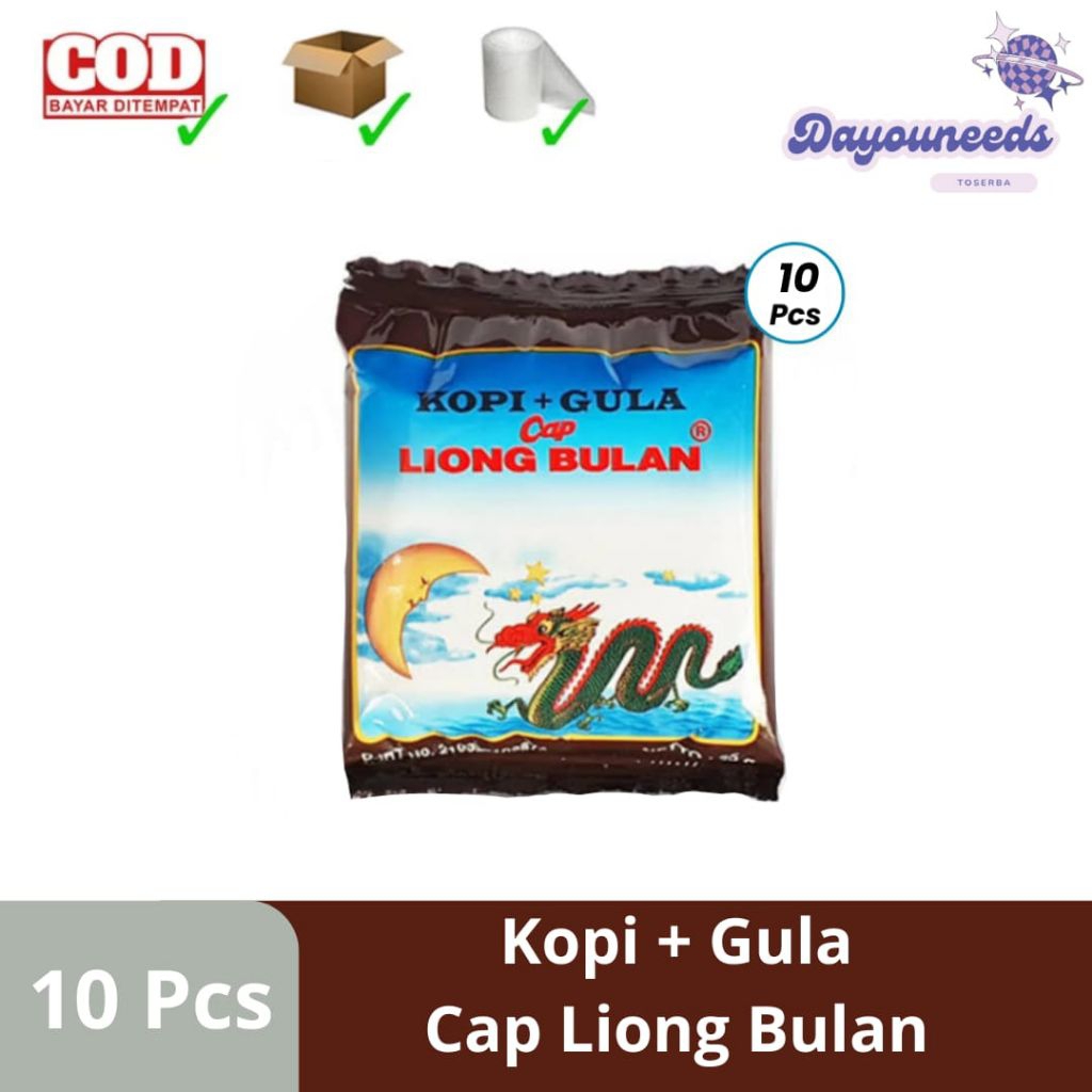 Jual Kopi Liong Bulan Plus Gula 28g ( isi 10 Sachet ) | Shopee Indonesia