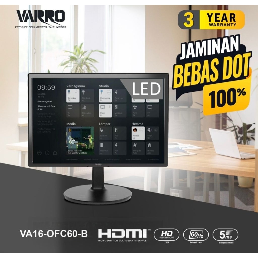 Jual LED VARRO 15.6 'inch (HDMI+VGA) | Shopee Indonesia