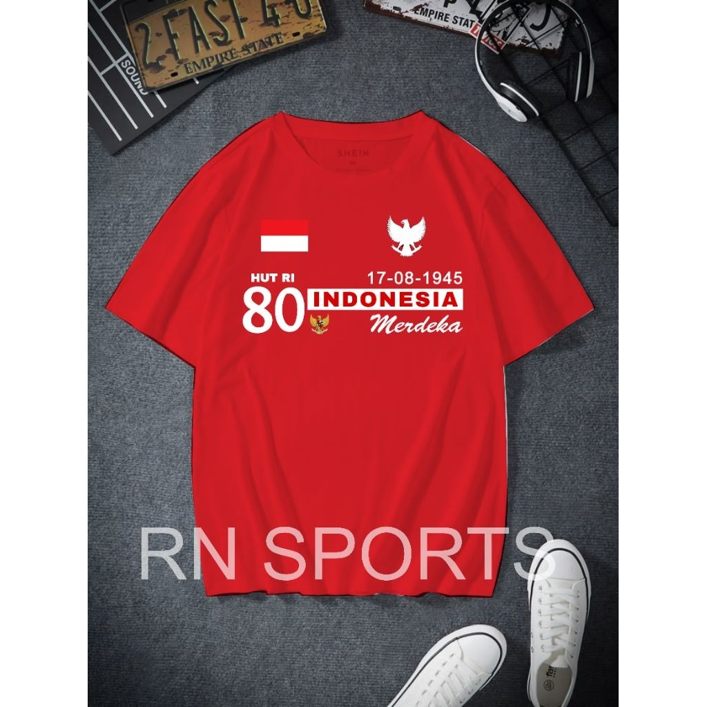 Jual KAOS HUT RI KE 80 TAHUN INDONESIA MODEL TERBARU 2025 // KAOS DISTRO// KAOS AGUSTUSAN 2025 ...