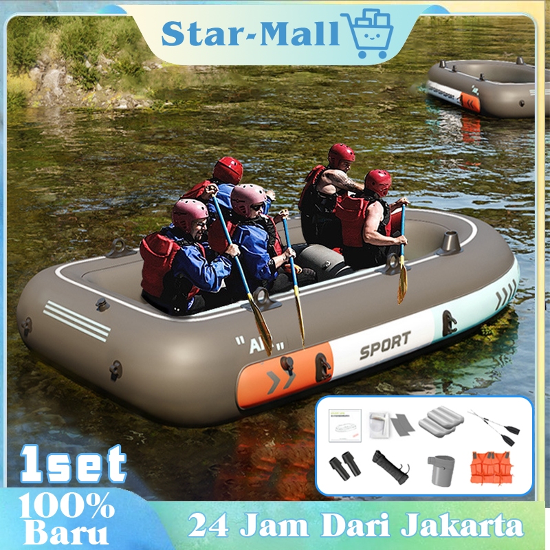 Jual 1Set Perahu Karet 4 Orang Dewasa / Perahu Banjir / Perahu Arung ...