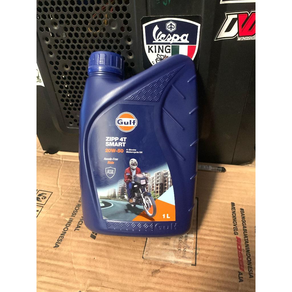 Jual OLI GULF ZIPP 4T SMART 20W/50 1L MADE IN INDIA ORIGINAL | Shopee ...