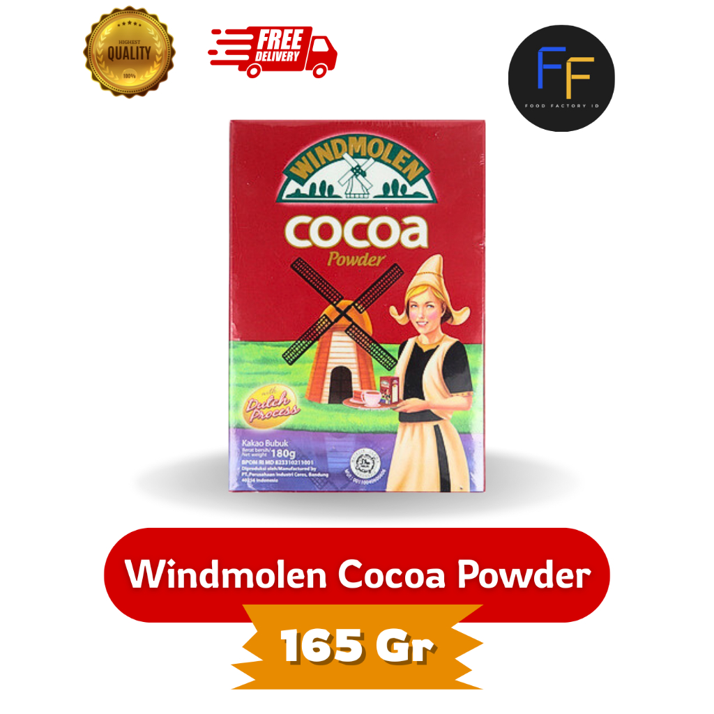 Jual Windmolen Cocoa Powder 165 Gram TERMURAH - Coklat Bubuk Windmolen ...