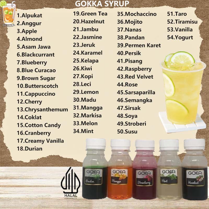 Jual Sirup Semua Varian Rasa Gokka InternationalHalal / Sirup Aneka ...