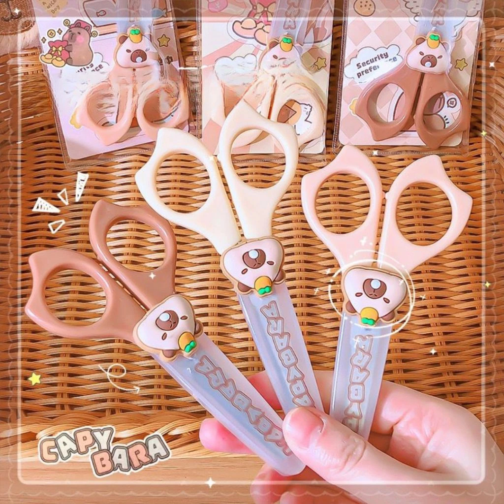 Jual Safety Scissors Sanrio Capybara Premium Model Aesthetic gunting ...