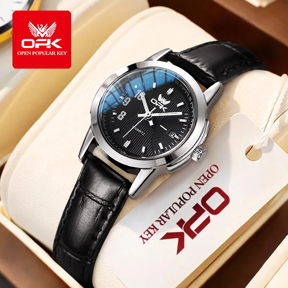 Jual OPK Jam Tangan Wanita Anti Air Original Kulit Luminous Terbaru ...