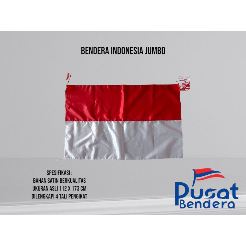 Jual Bendera Indonesia 120 x 180 | Bahan satin merah putih | Shopee ...