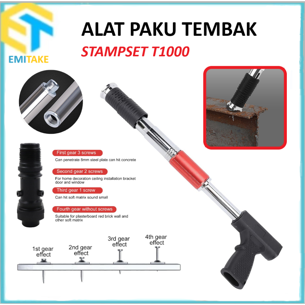 Jual Mini Stampset T1000 Mesin Stamp Alat Tembak Paku 8.5mm Nail Gun ...