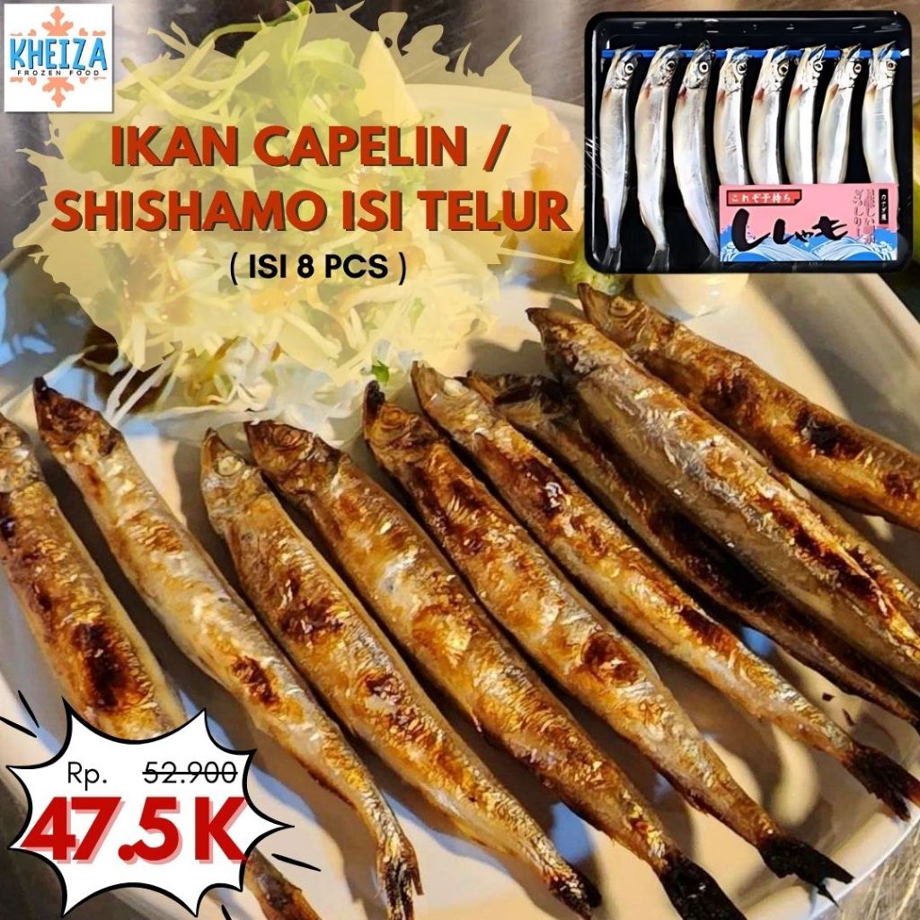 Jual Ikan Shisamo Shishamo Sisamo Capelin Fish Full Telur isi 8 pcs ...