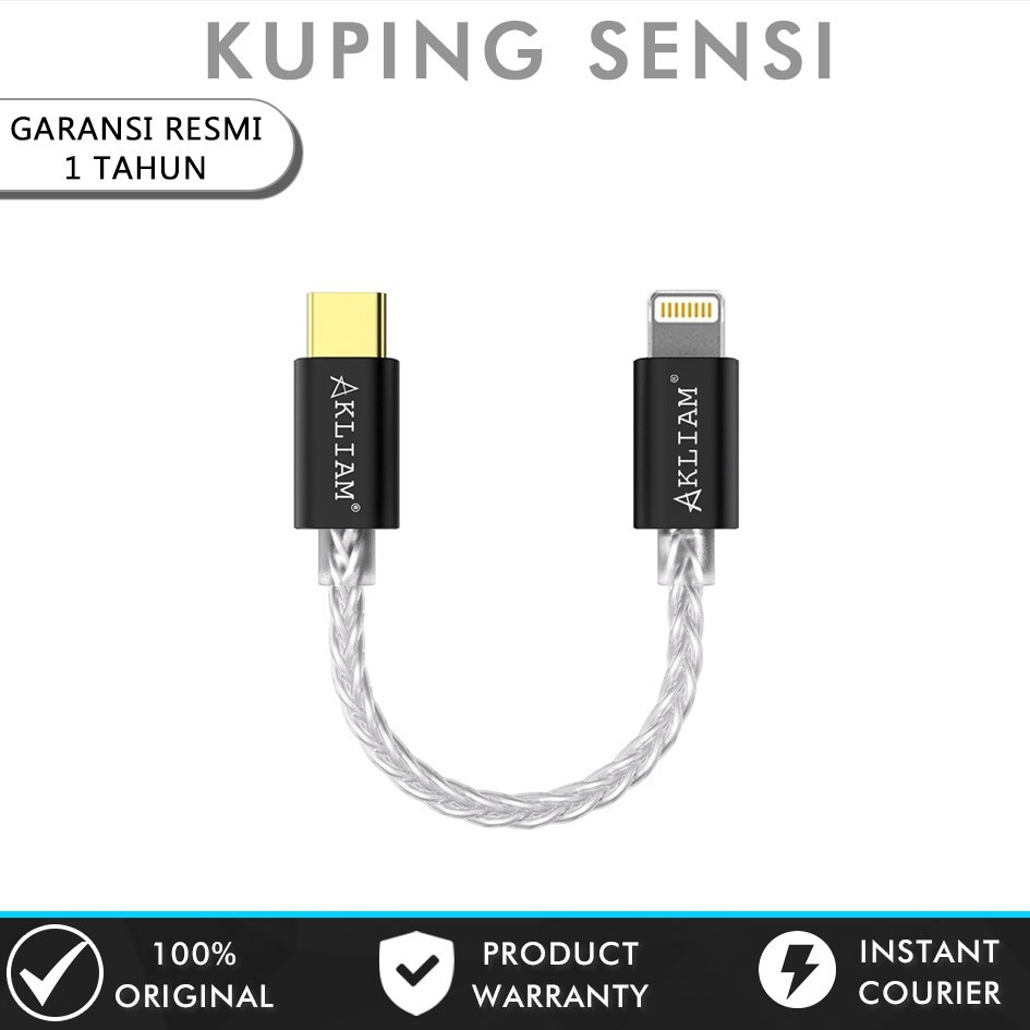 Jual Akliam C5 OFC Silver Plated OTG USB C to C / OTG Lightning to C ...