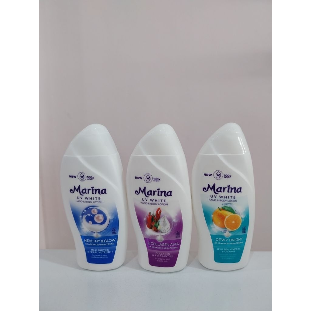 Jual Marina Hand Body lotion UV white 92ml | Shopee Indonesia