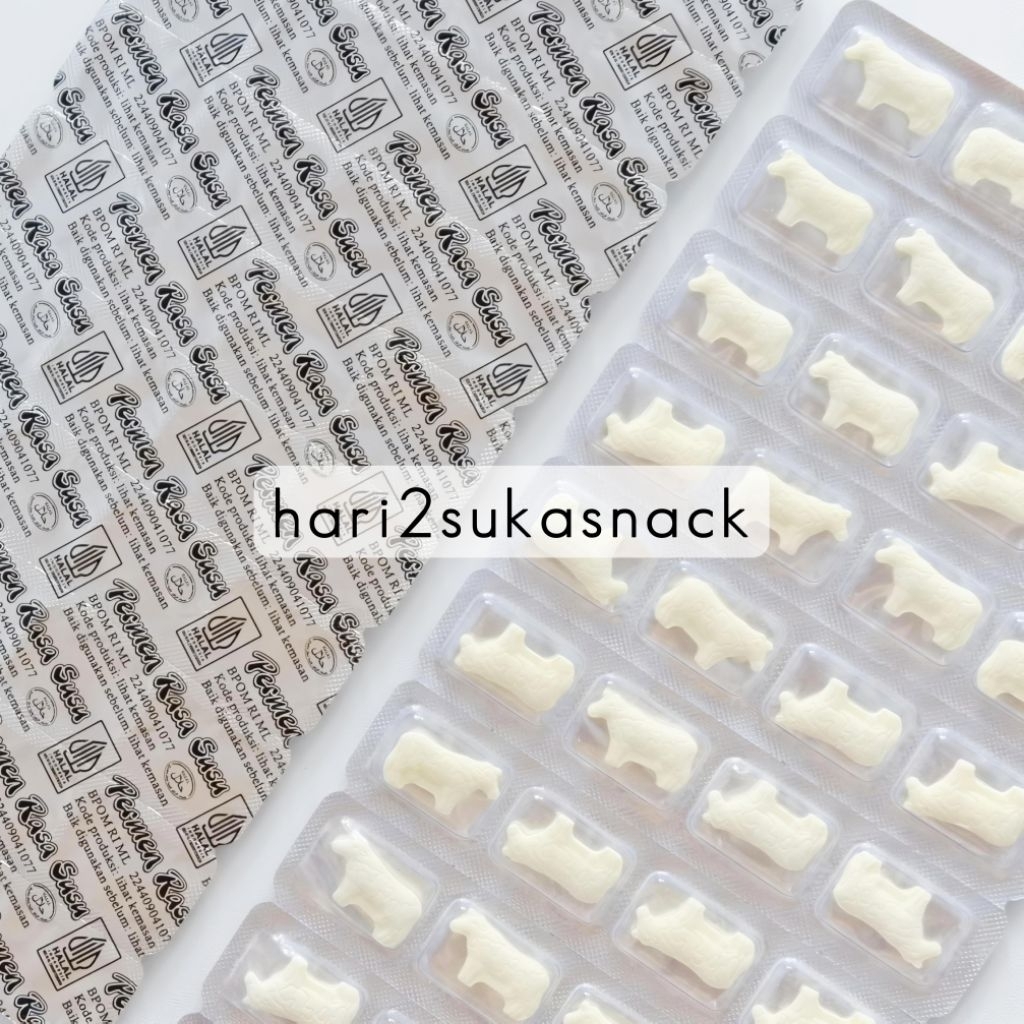 Jual Permen Susu Sapi Jadul 1 Strip isi 40 pcs / Permen Sapi Baris ...