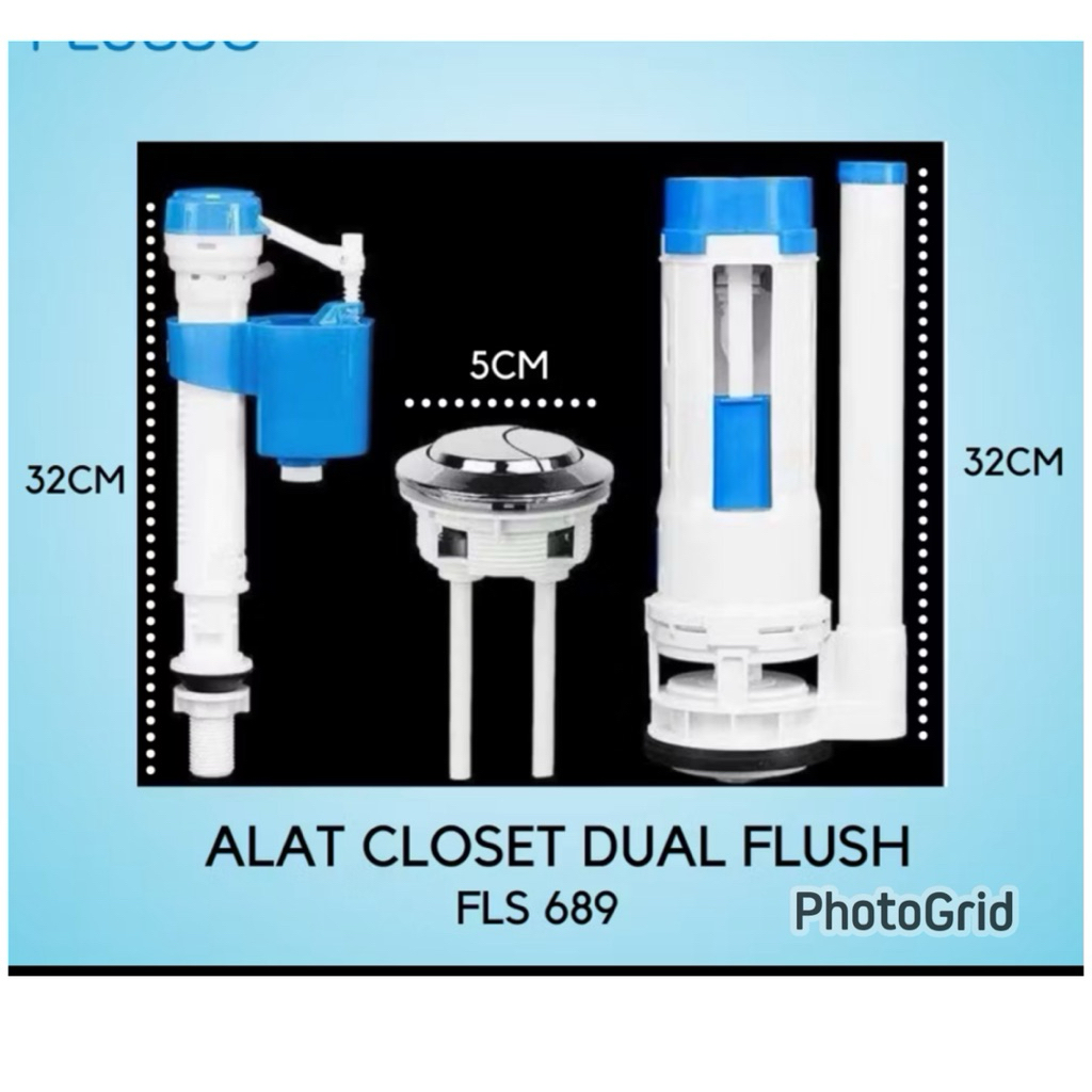 Jual alat closet duduk 2 flush cocok semua merk kloset pelampung kloset ...