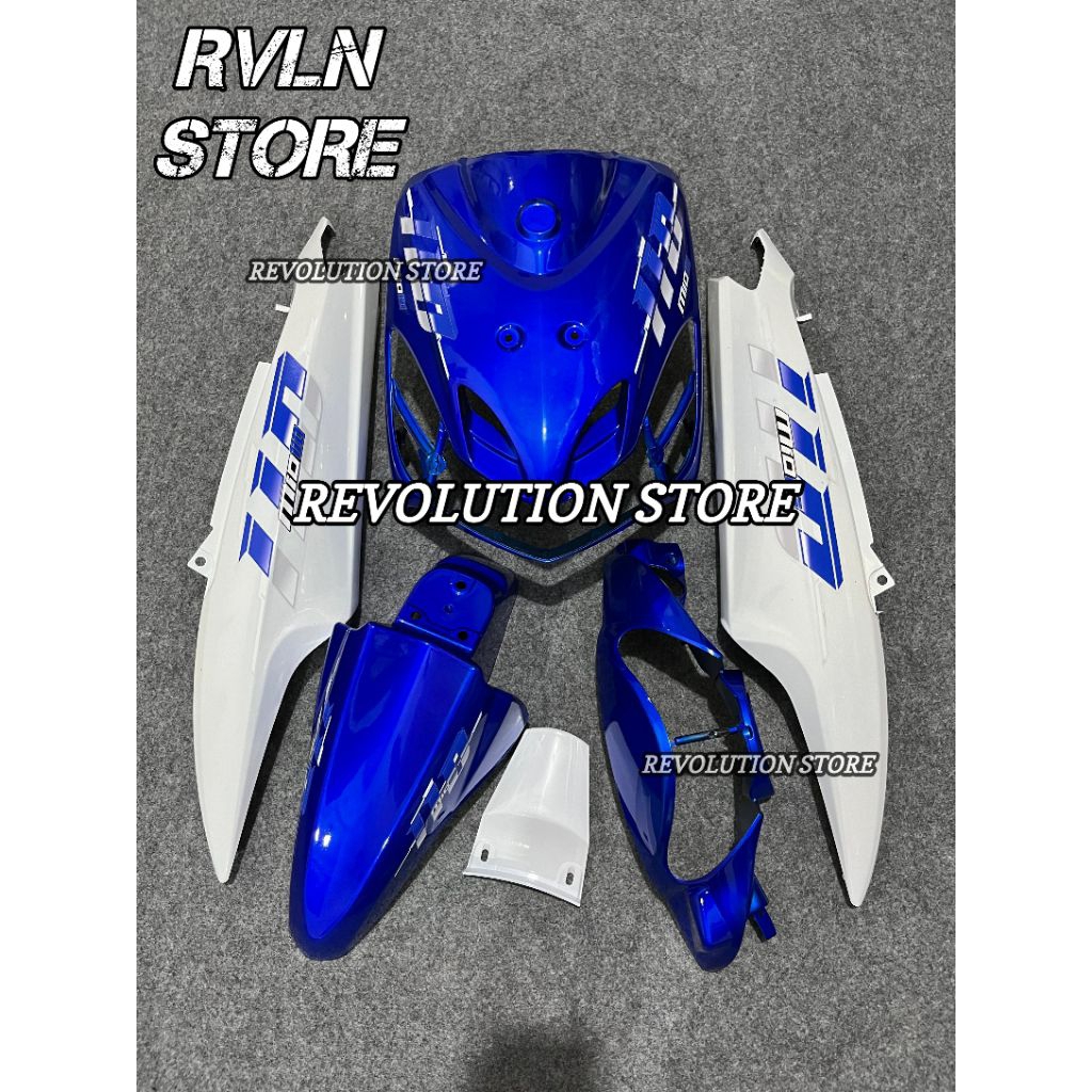 Jual Cover full body halus full set bodi Alus Yamaha Mio smile biru ...