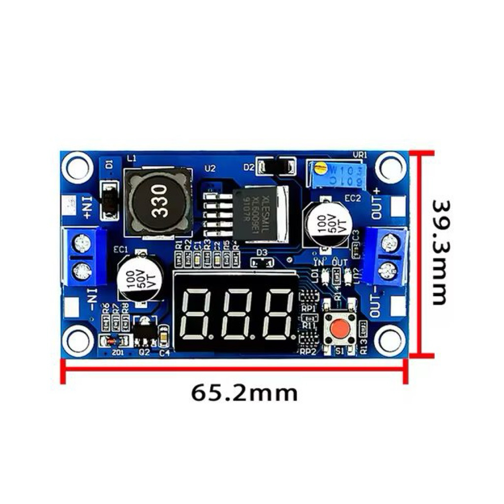 Jual XL6009 DIGITAL DC-DC Step Up Boost Converter + Built-in LED Voltmeter for Power Supply | 4A ...