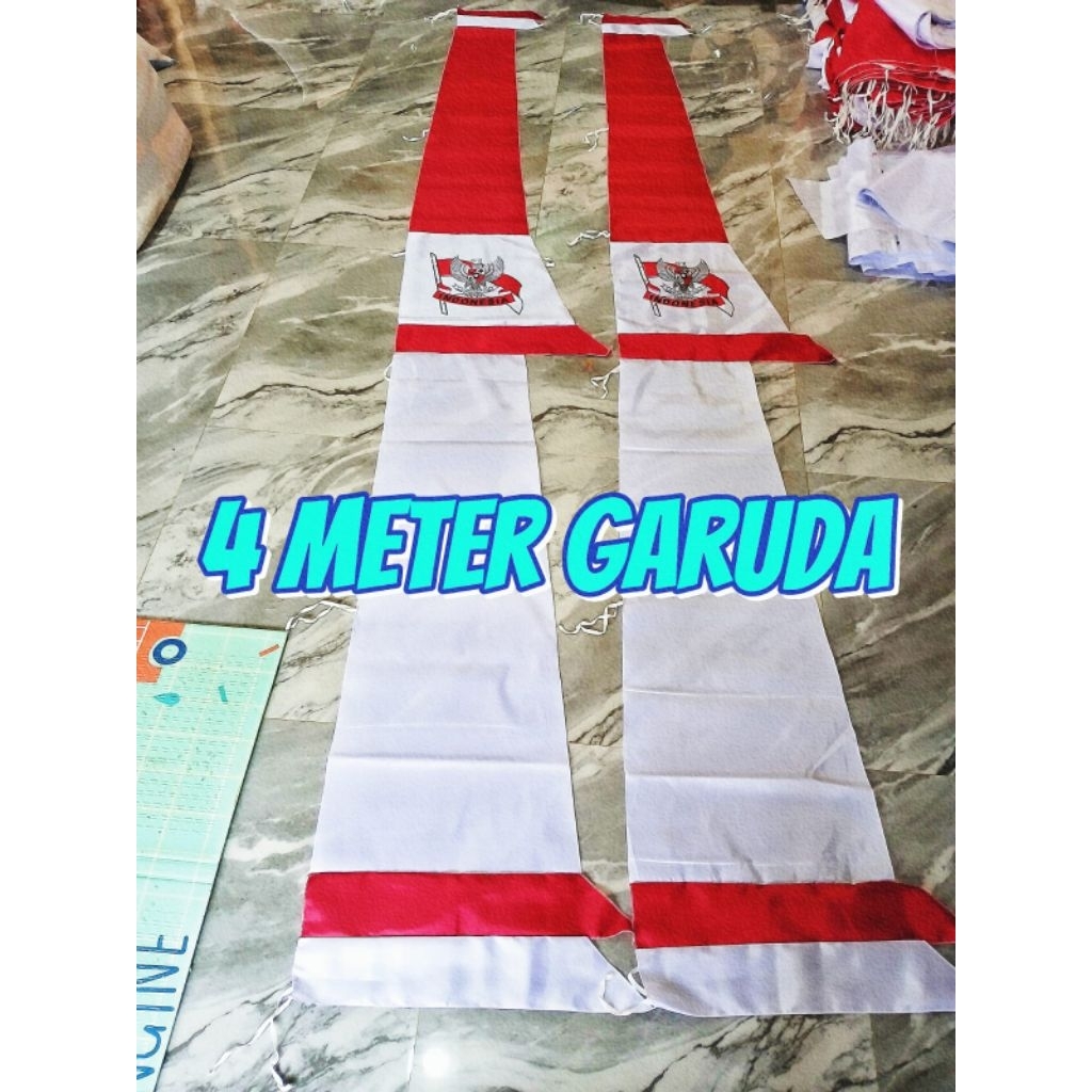 Jual Bendera Layur Garuda 4 meter Merah Putih/Umbul Umbul 4 meter Merah Putih | Shopee Indonesia