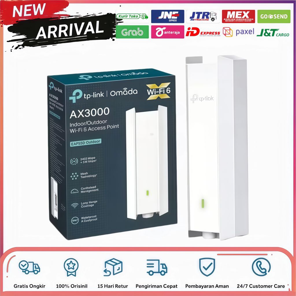 Jual TP-Link EAP650 Outdoor HD Bridge Omada AX3000 Wi-Fi 6 Dual Band ...