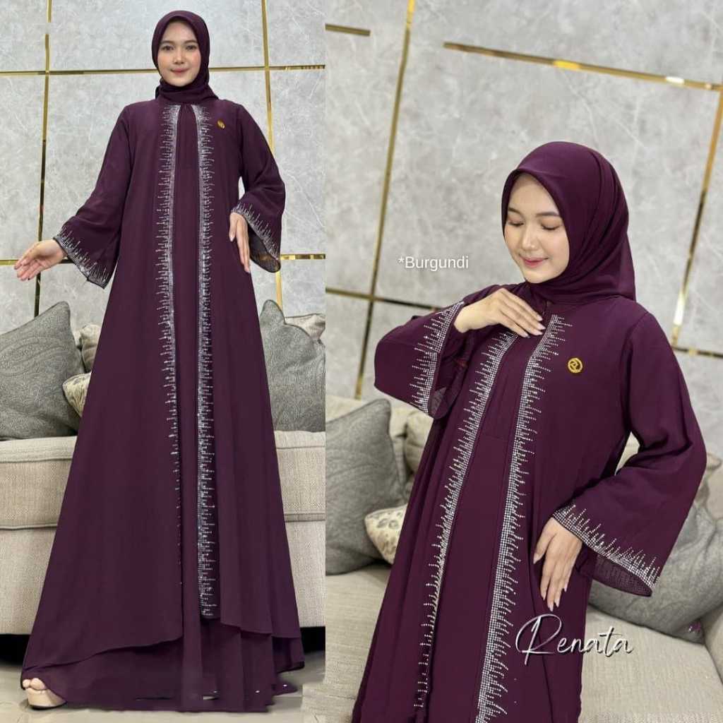 Jual Vika Dress Matt Ceruty Babydool Abaya Terbaru 2025 Flores Gamis ...