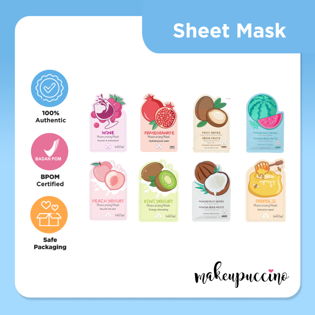 Jual Miniso Fruit Series Hydrating Facial Mask 22g | Shopee Indonesia