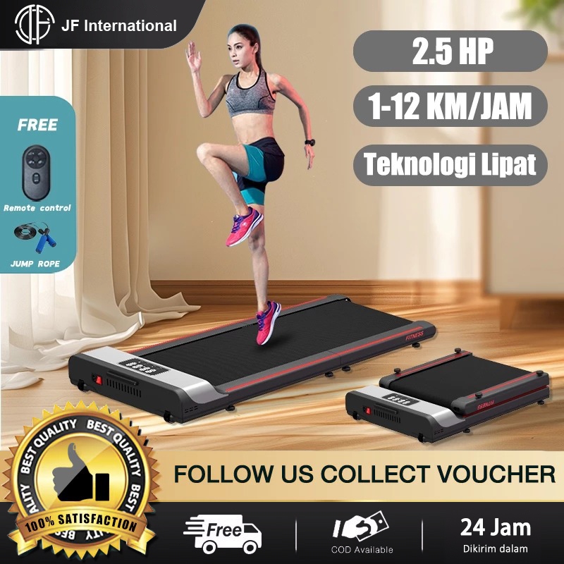 Jual Treadmill Lipat Walking Pad Smart 2 in 1 Foldable Gym Fitness ...