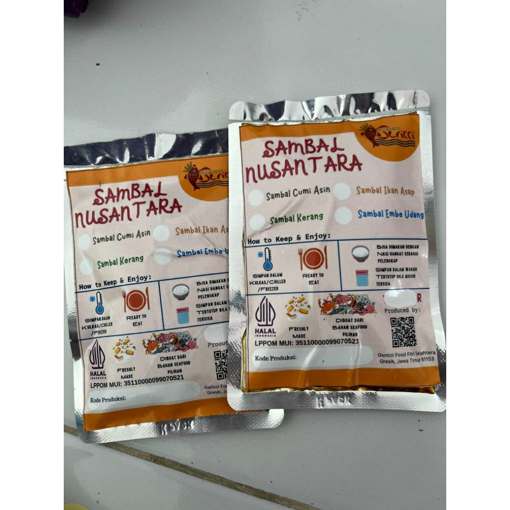 Jual [TERMURAH] SAMBAL SACHETAN SIAP MAKAN/SAMBAL NUSANTARA SAMBAL IKAN ...