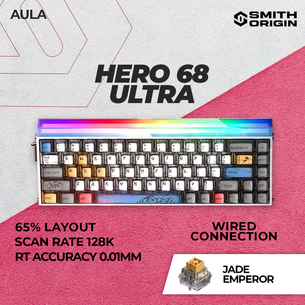 Jual AULA HERO 68HE Ultra Carbon Gaming Magnetic Keyboard Wired RGB ...