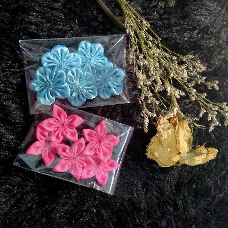 Jual Bunga Serut 3cm Bunga Kain Aplikasi DIY Perca Satin Asahi Bros ...