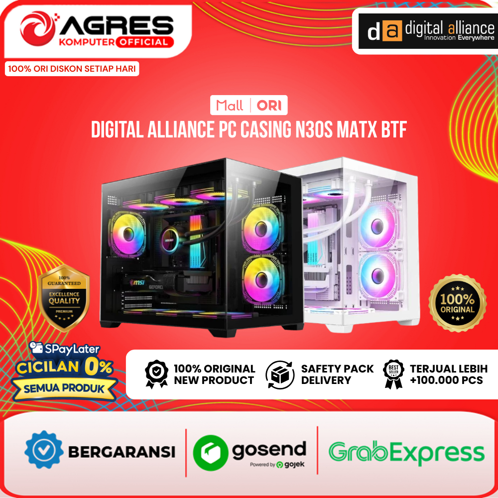 Jual DIGITAL ALLIANCE PC CASING N30S MATX BTF BLACK / WHITE 1 YEARS ...