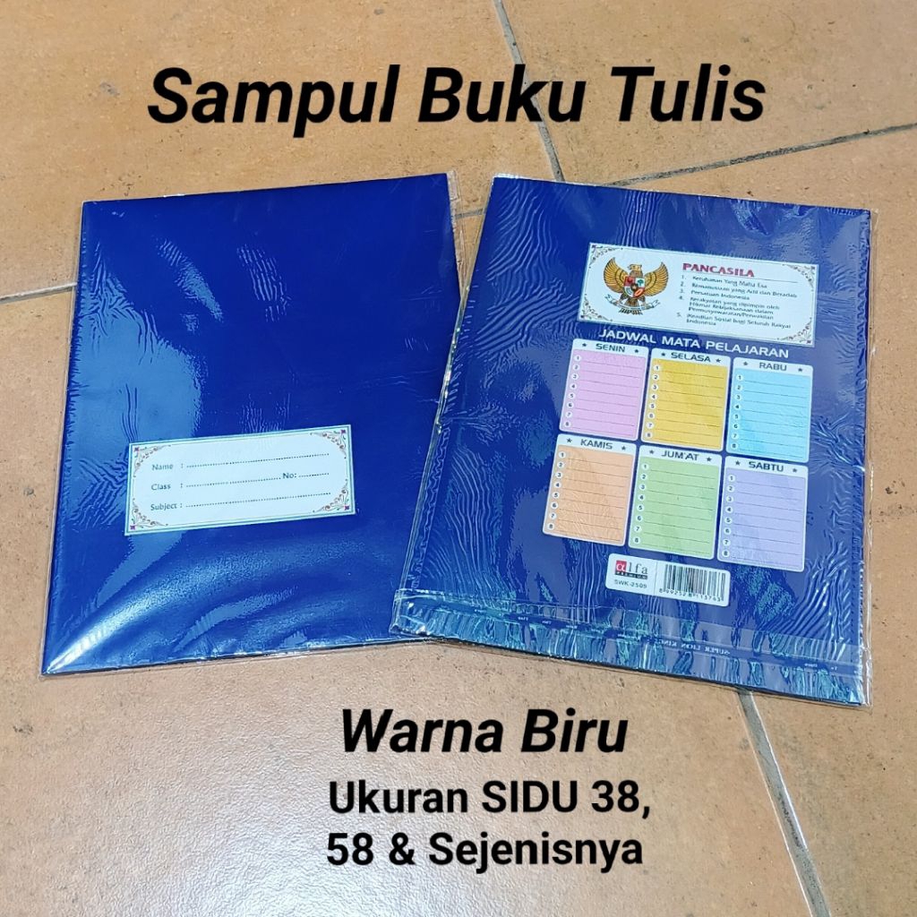 Jual 1 Sampul Buku Tulis Warna BIRU TUA Isi 20 Lembar ( Ukuran SIDU 38 ...