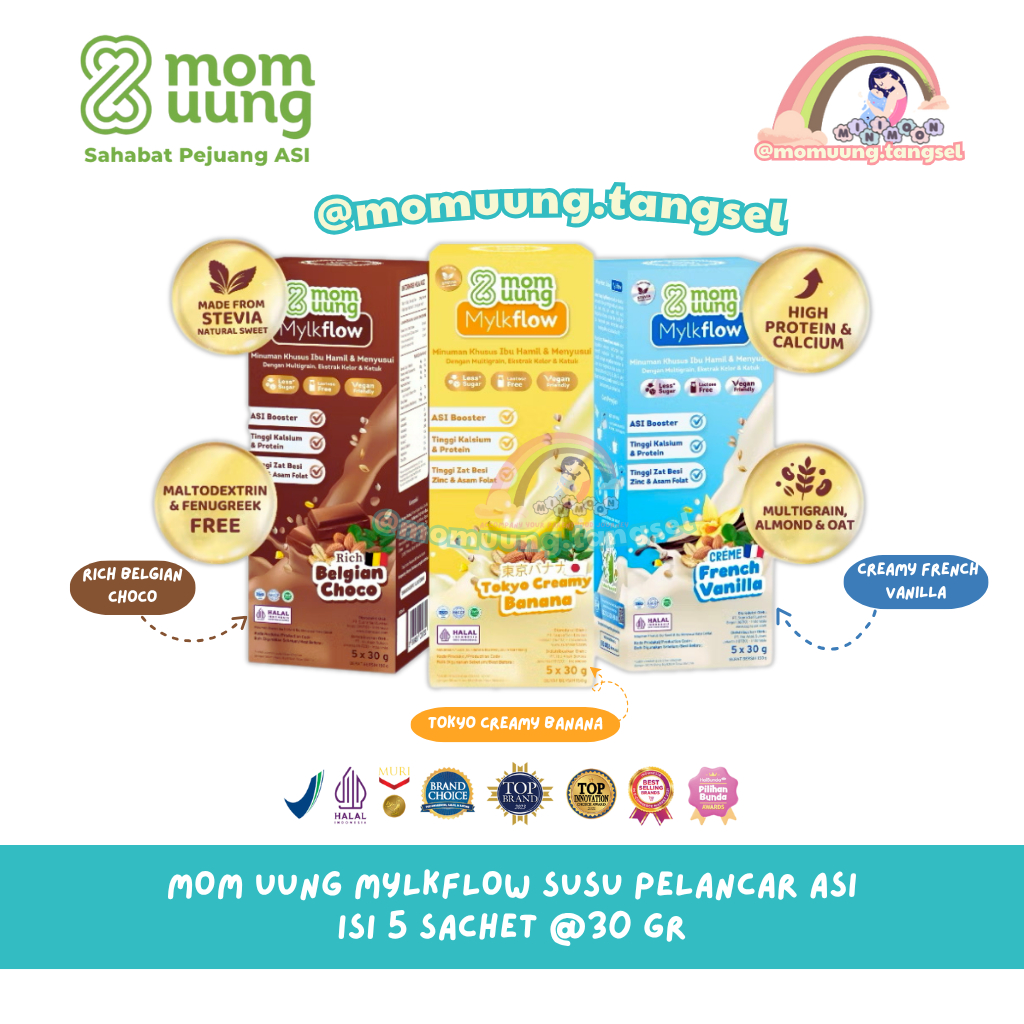 Jual Mom Uung Mylkflow Susu Pelancar ASI Booster Isi 5 Sachet / Vegan ...