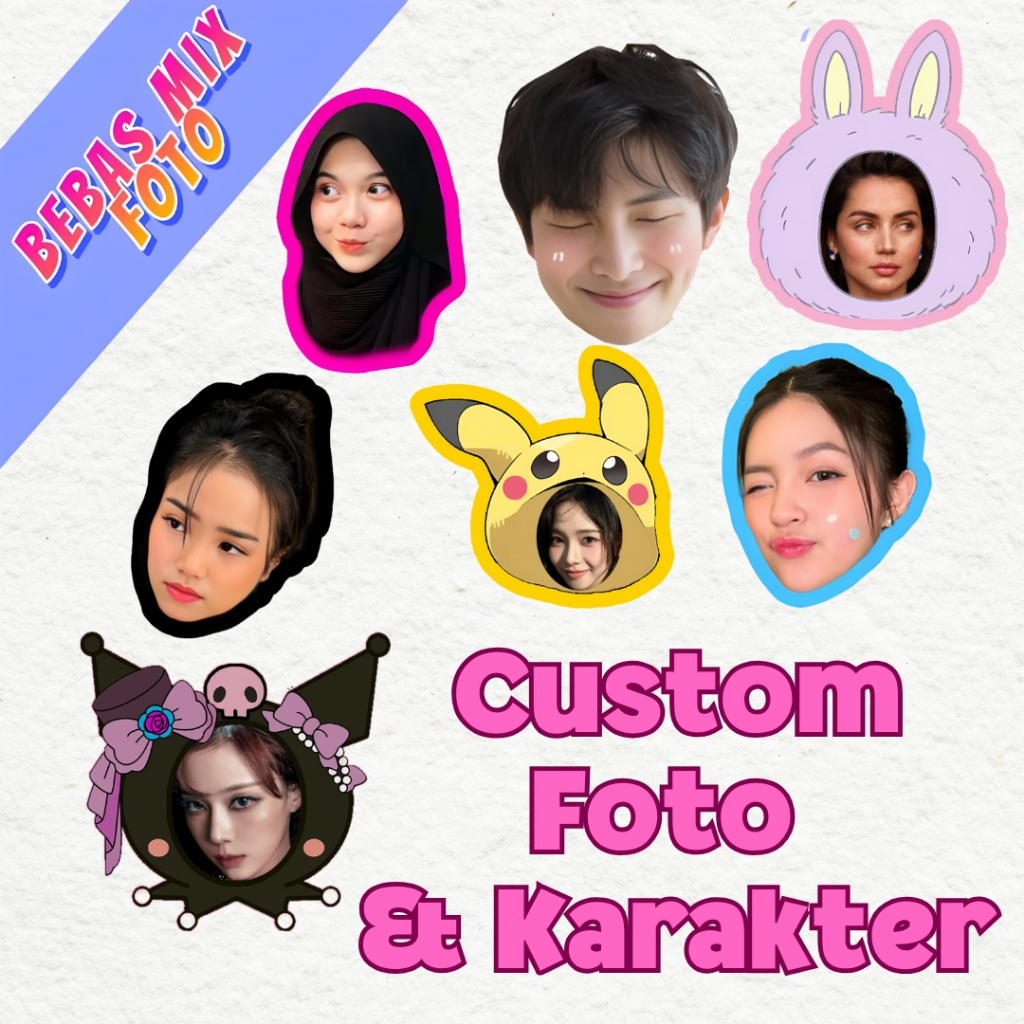 Jual STIKER CUSTOM FOTO WAJAH DAN TULISAN | Shopee Indonesia