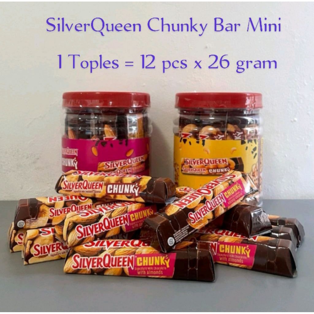 Jual Cokelat Silverqueen Chunky Bar mini isi 12 pcs x 26 Gram | Shopee ...