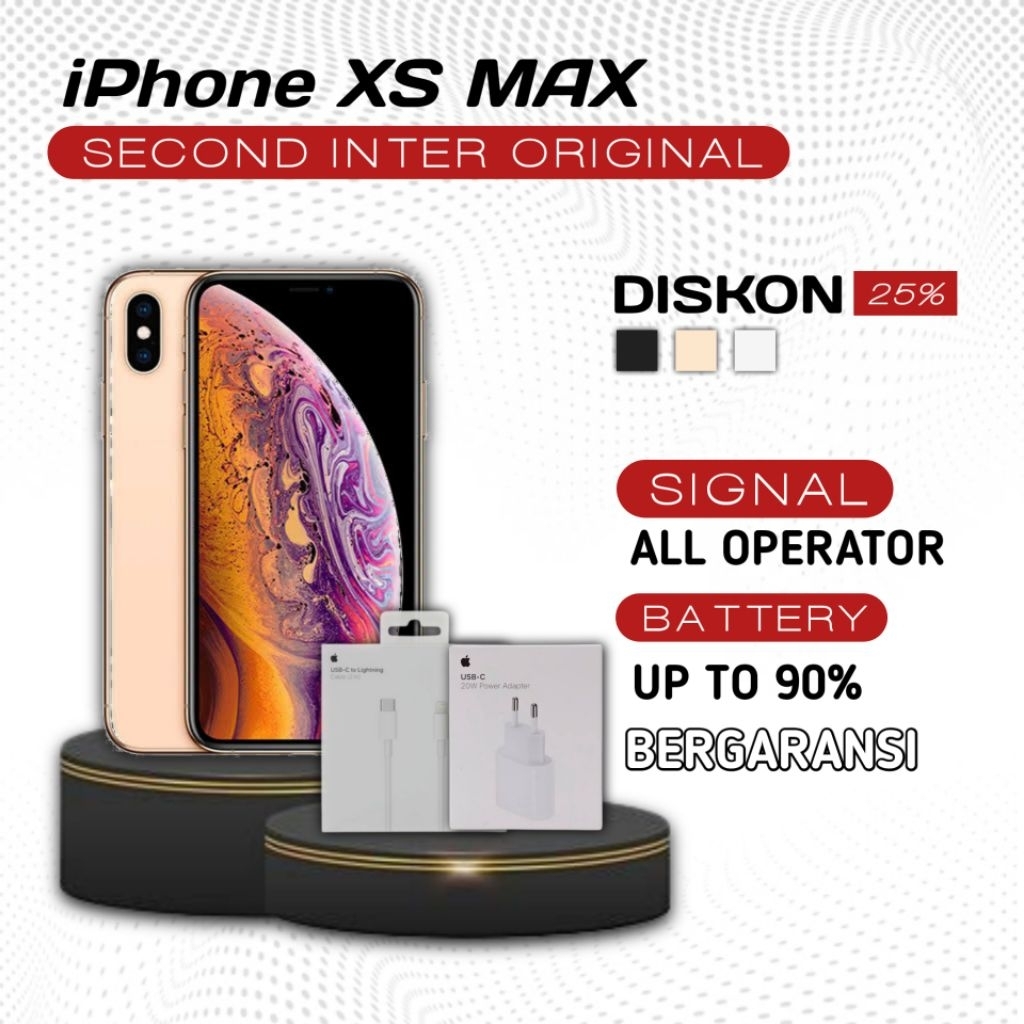 Jual iPhone XS MAX 256GB/64GB SECOND ORIGINAL FULLSET ALL OPERATOR ...