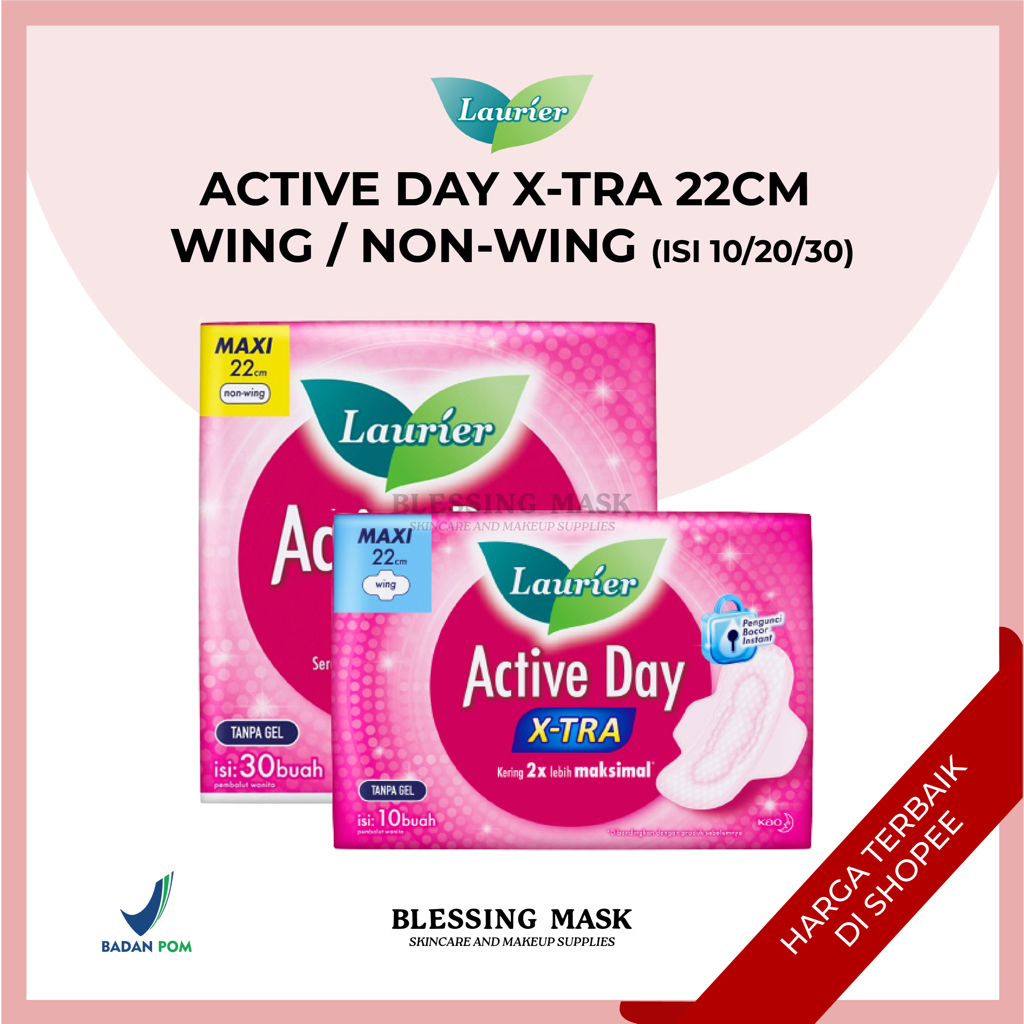 Jual Laurier Active Day X-tra Pembalut Wanita Daya Serap Ekstra Bebas ...