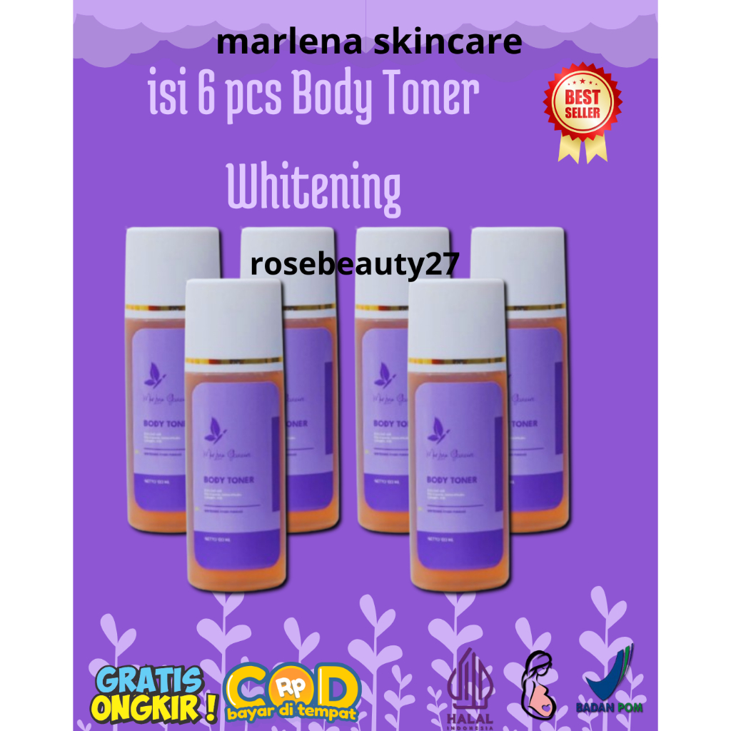 Jual PAKET HEMAT ISI 6 BOTOL TONER BADAN MARLENA UNTUK MENGANGKAT SEL ...