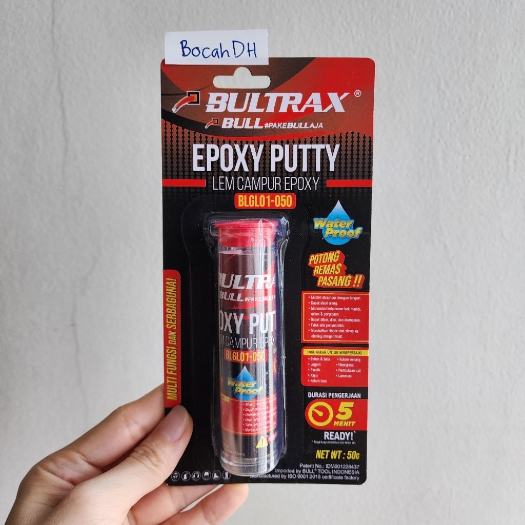 Jual LEM EPOXY PUTTY MERK BULL ISI 50GRAM | Shopee Indonesia