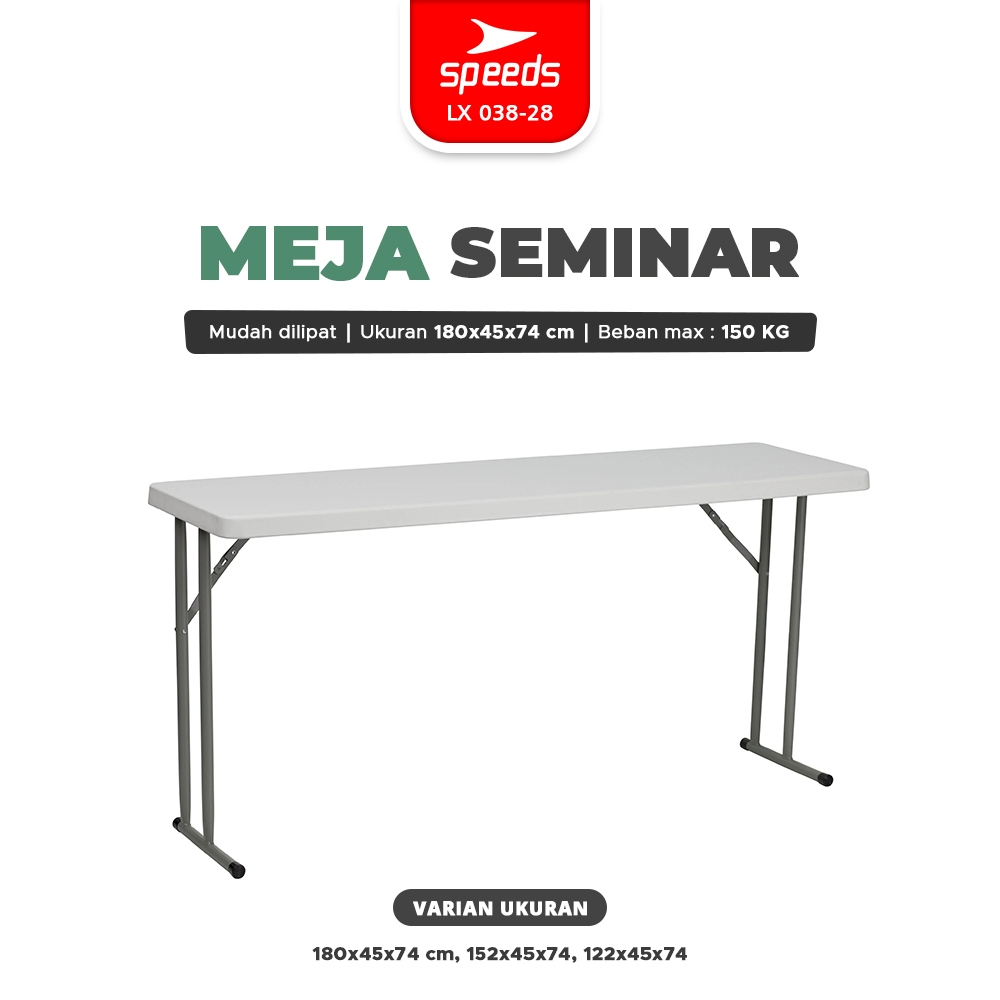 Jual SPEEDS Meja Lipat Pameran Plastik 180x45x74cm Folding Table Indoor ...