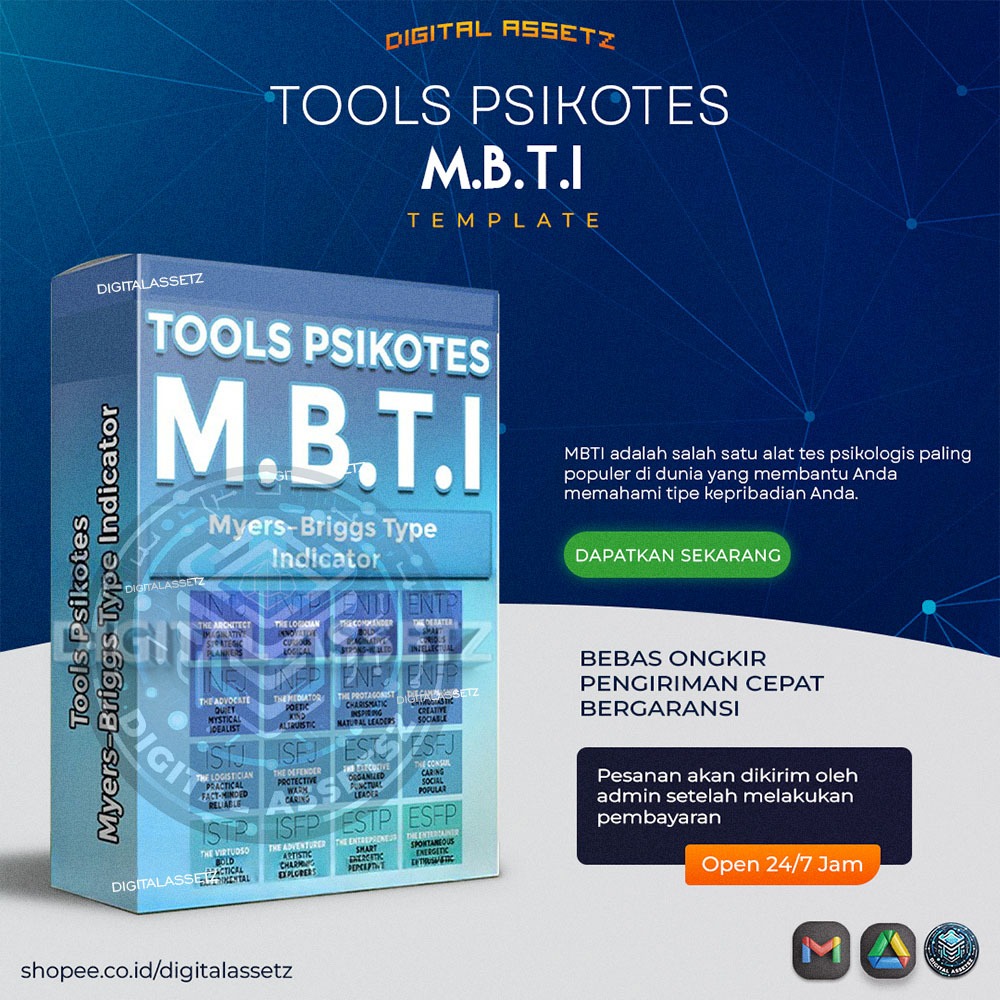 Jual Tools Psikotes MBTI The Myers–Briggs Type Indicator - Program Alat ...