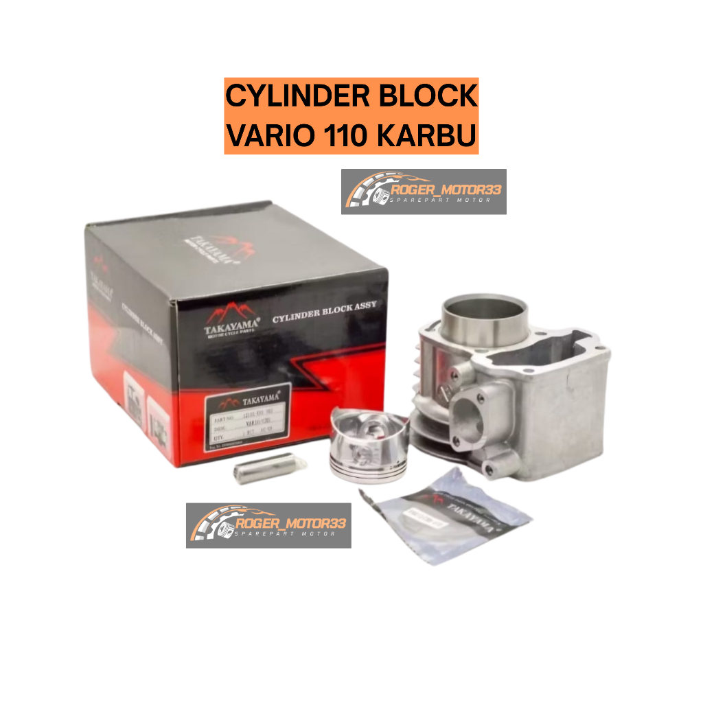 Jual CYLINDER BLOCK BLOK VARIO 110 KARBU MERK TAKAYAMA | Shopee Indonesia