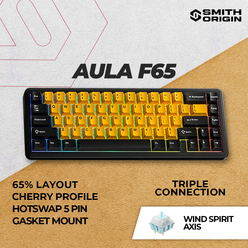 Jual AULA F65 Mechanical Keyboard HotSwappable Switch RGB | Shopee Indonesia
