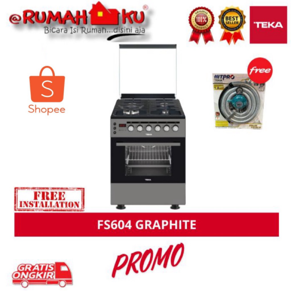 Jual FREESTANDING COOKER TEKA FS 604 GRAPHITE-KOMPOR GAS DENGAN OVEN ...