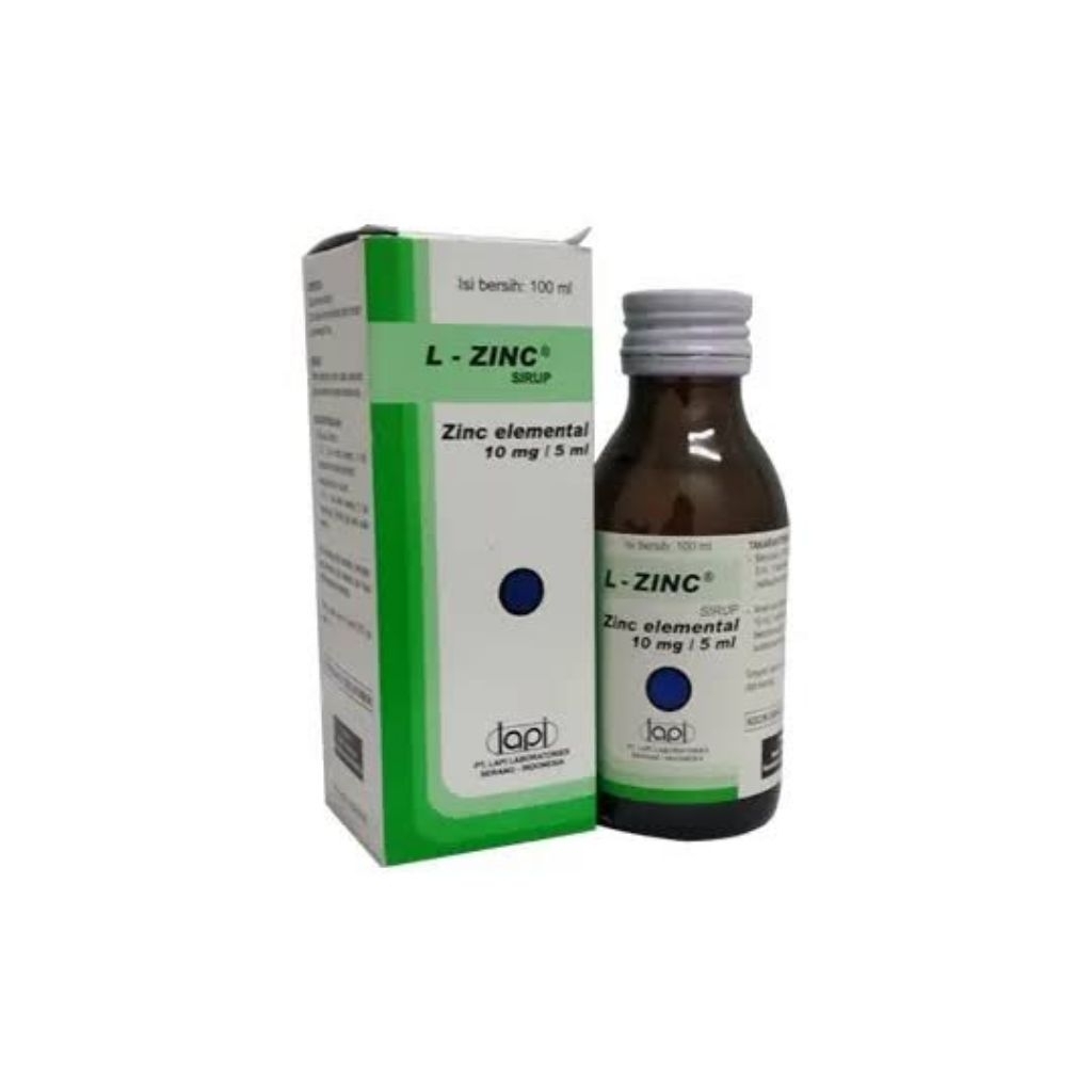 Jual (1 botol) L-zinc sirup 100ml untuk diare dan memperbaiki ...