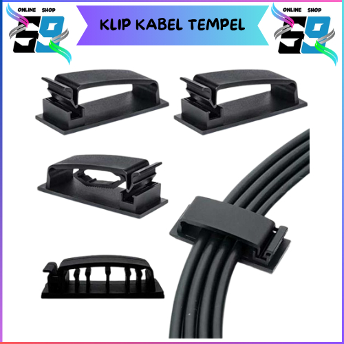 Jual Alat Perapih kabel Klem Tempel kabel 20 PCS Clamp Kabel Tempel ...