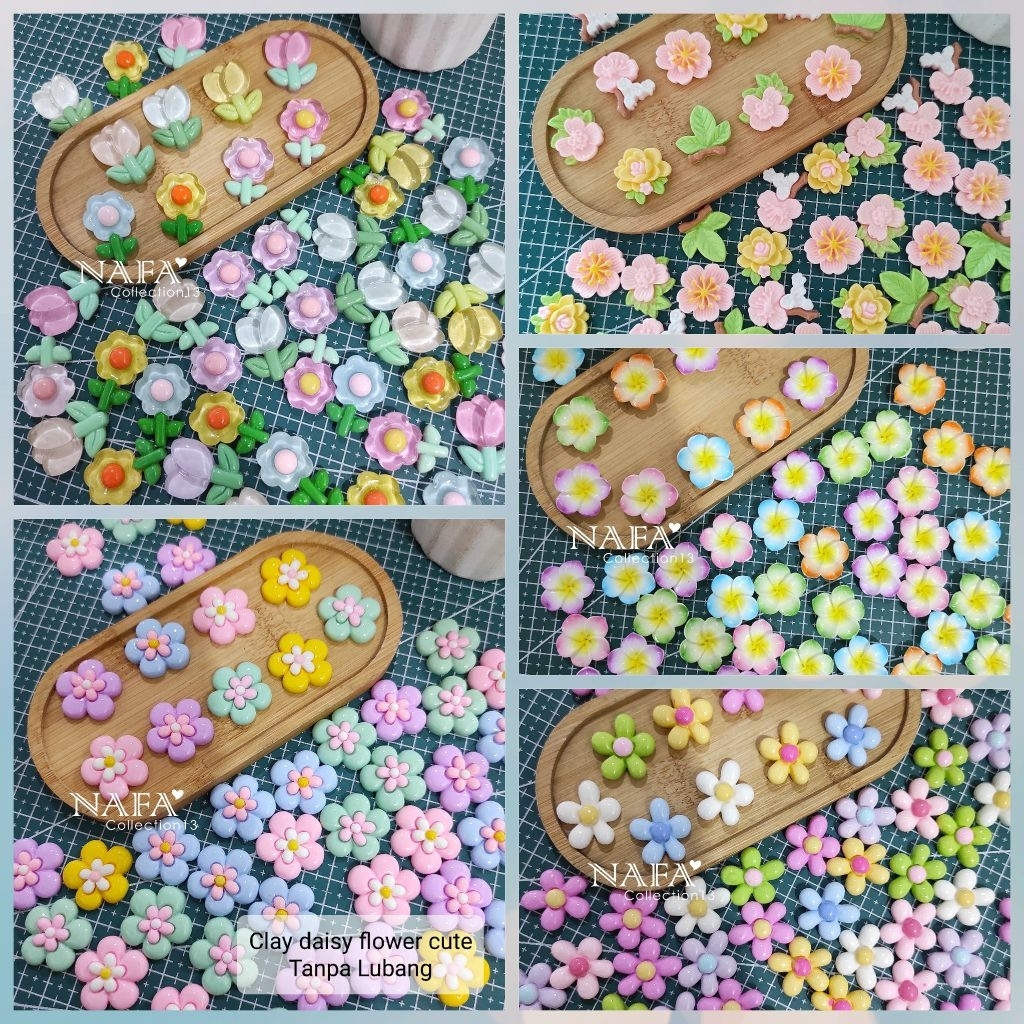 Jual (10 pcs) Clay Bunga Series | Shopee Indonesia