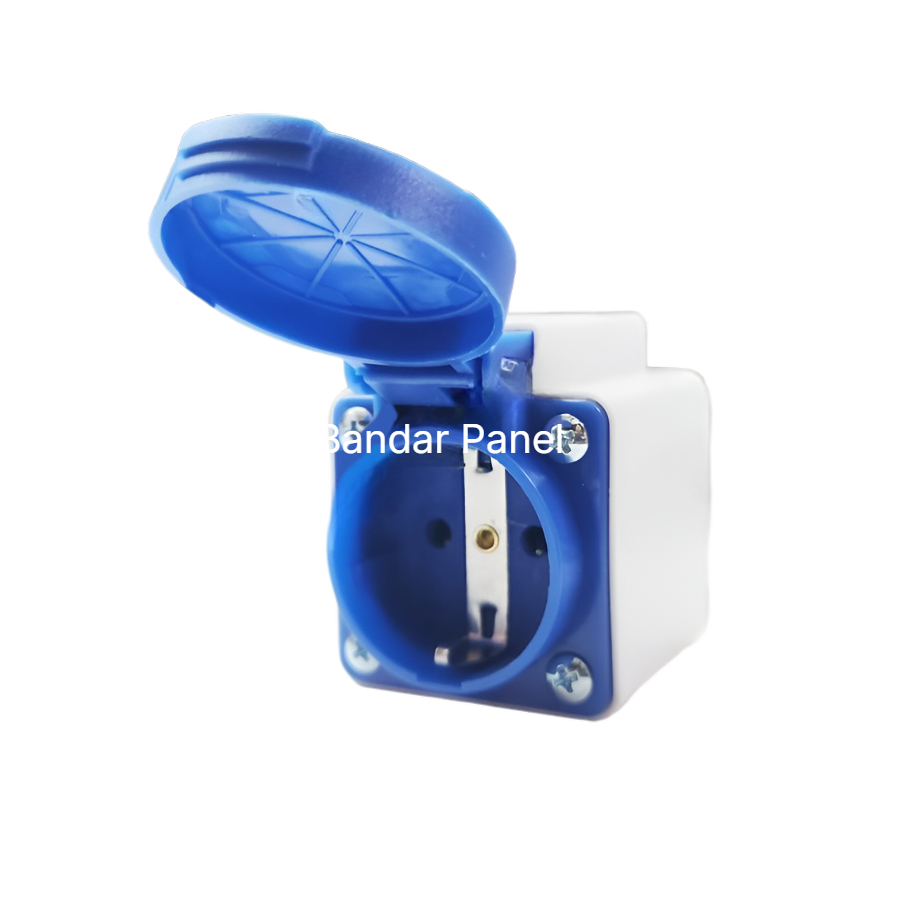 Jual FORT Panel Socket Outbow 2 Pole 16A Socket Genset Tempel 2 Pin 16A ...