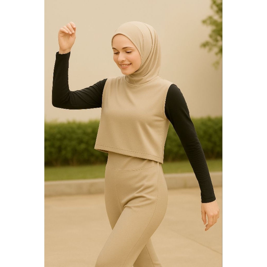 Jual Rompi Olahraga Wanita muslimah | hijab vest kekinian | outer sport ...