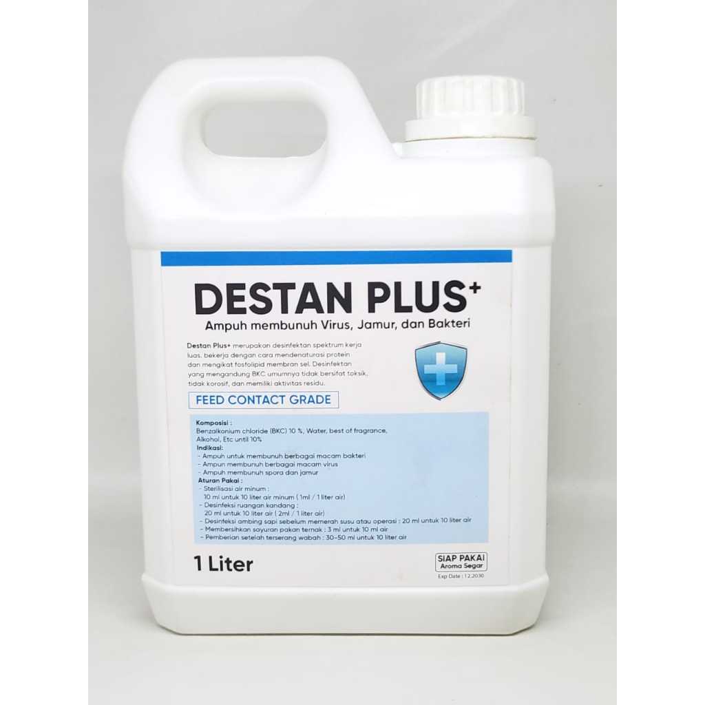 Jual Desinfektan Kandang 1 Liter - Destan Plus 1 L - Desinfektan BKC 10% Aroma Segar ...