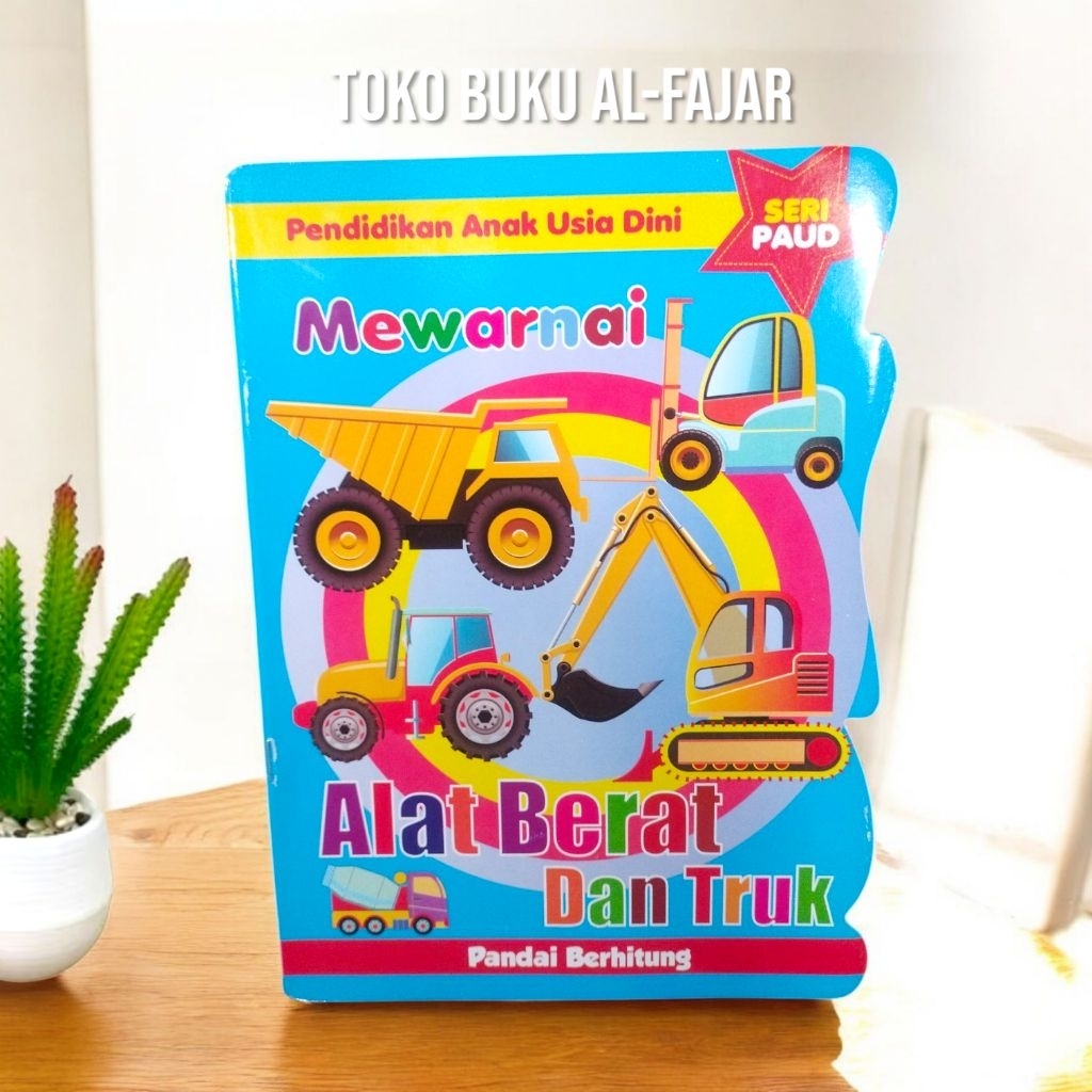 Jual buku mewarnai alat berat dan truk pandai berhitung seri paud full ...
